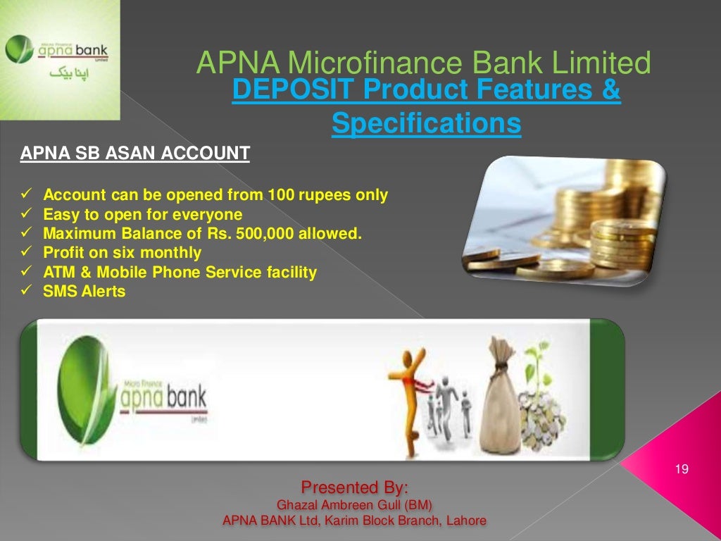 Apna bank intro & products