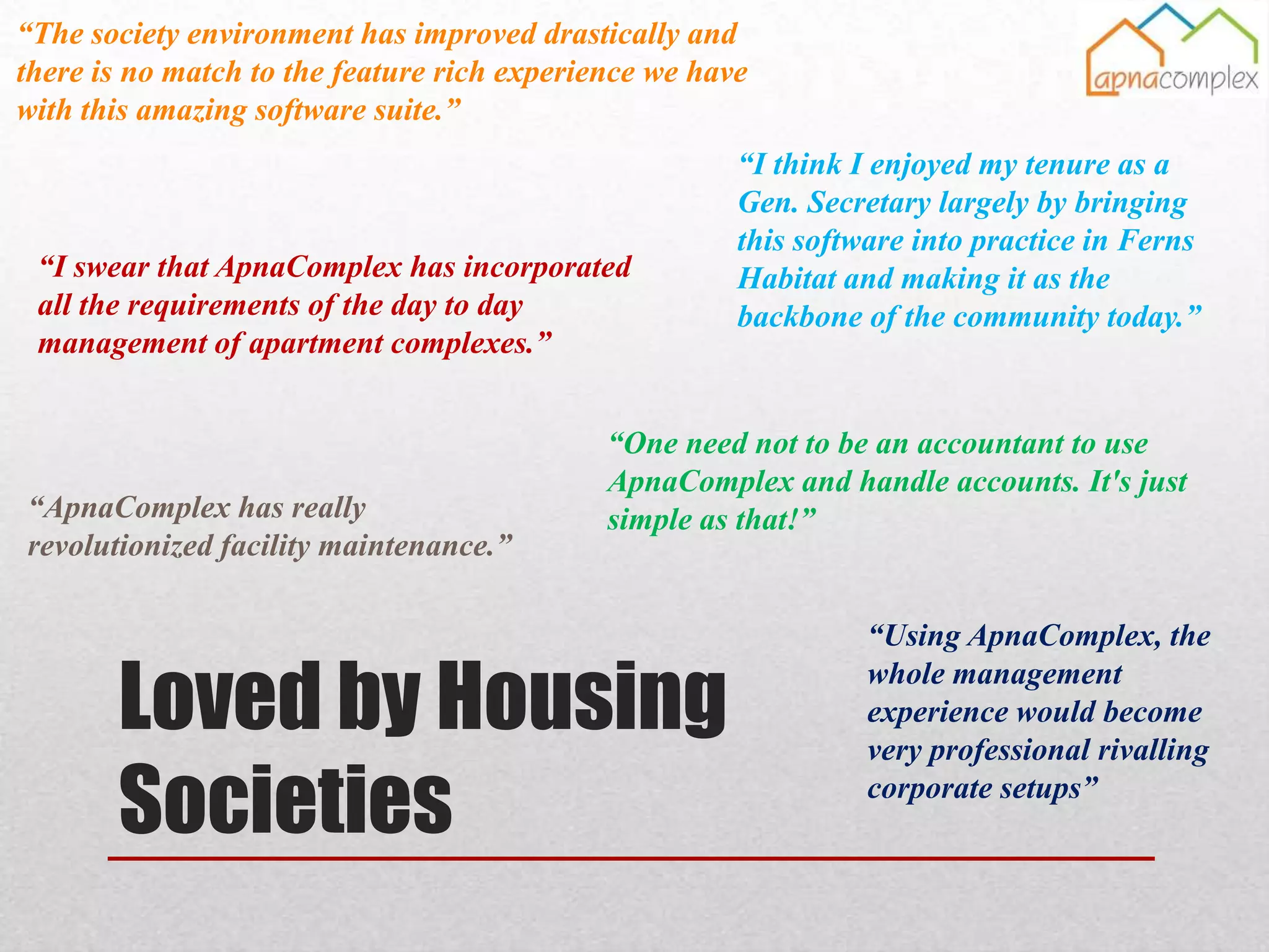 ApnaComplex Profile and Overview | PPTX