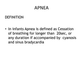 Infant Apnea