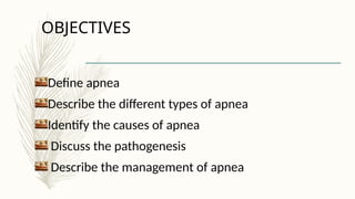APNEA of prematurity and other causes in new borns | PPT