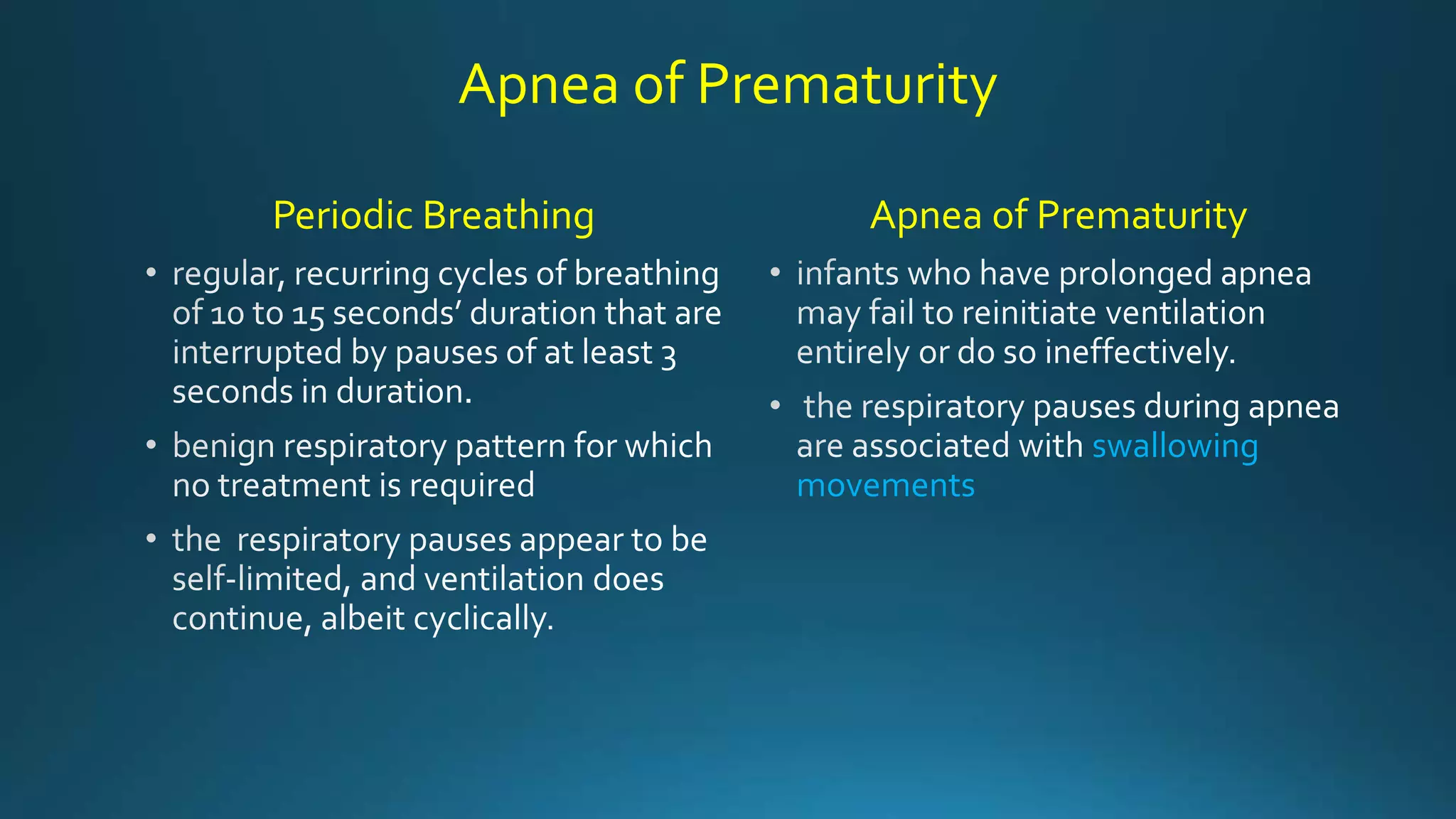 Apnea of prematurity | PPTX
