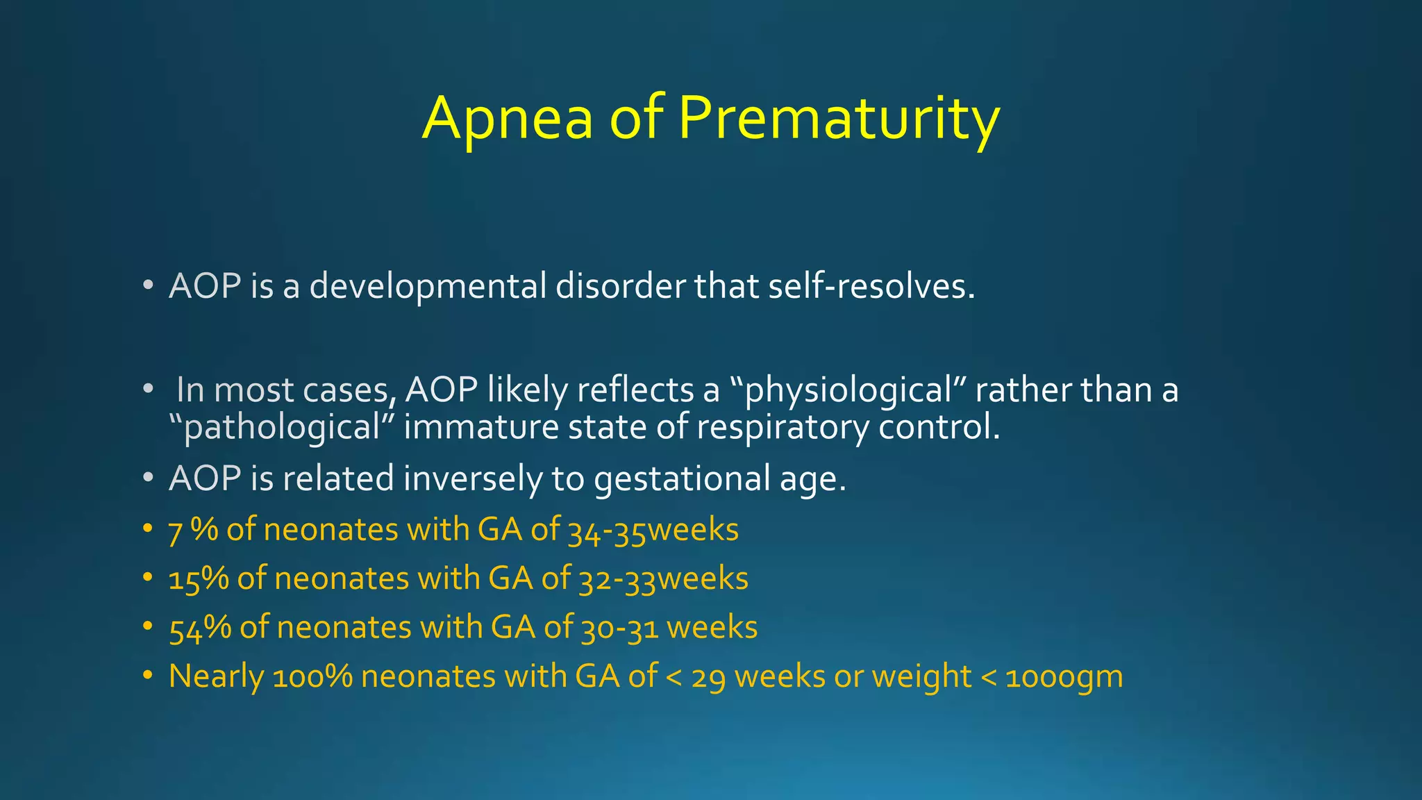 Apnea of prematurity | PPTX