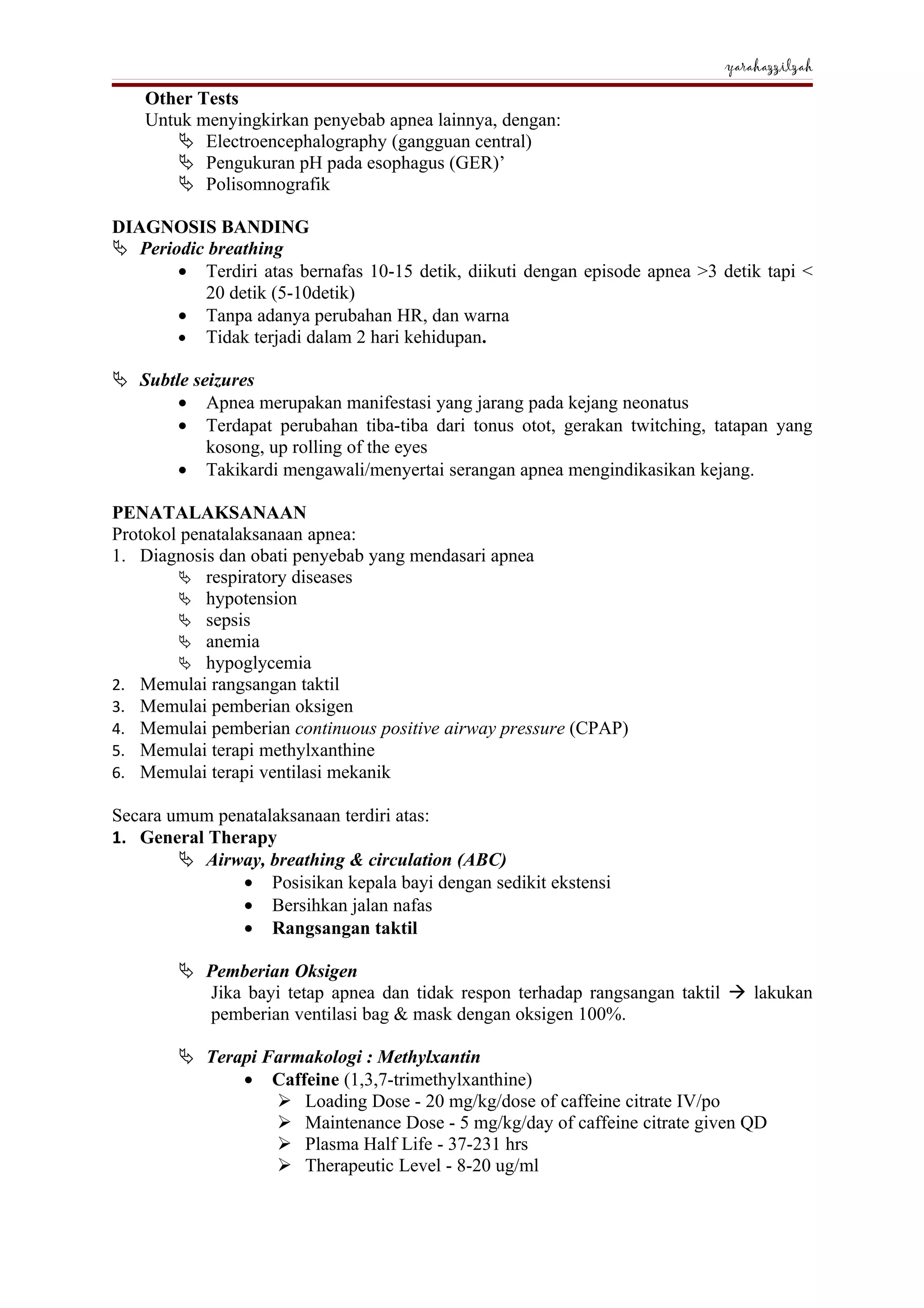 Apnea pada neonatus | DOC