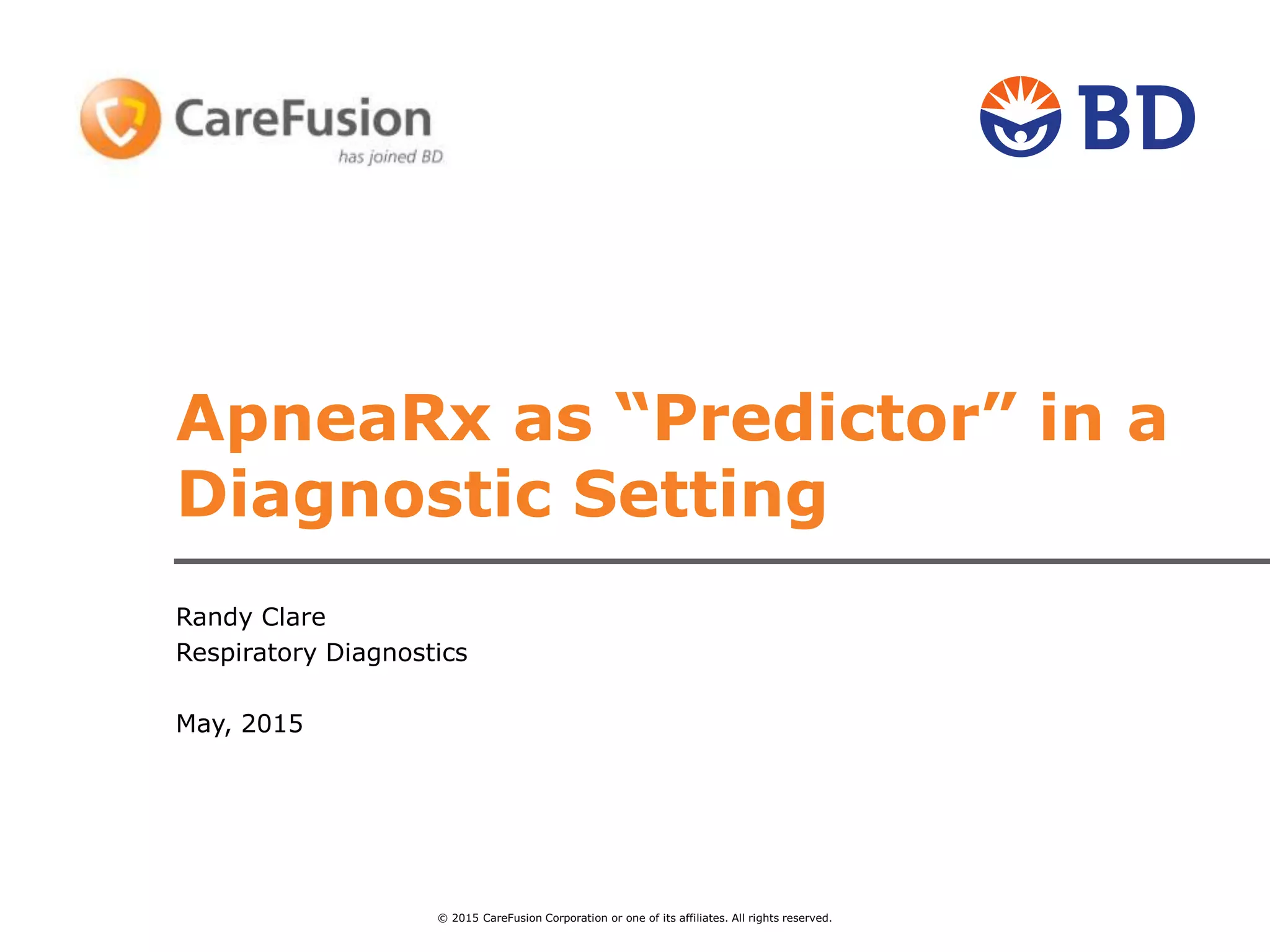 Apnea rx diagnostic protocol final | PPTX | Ear, Nose and Throat ...