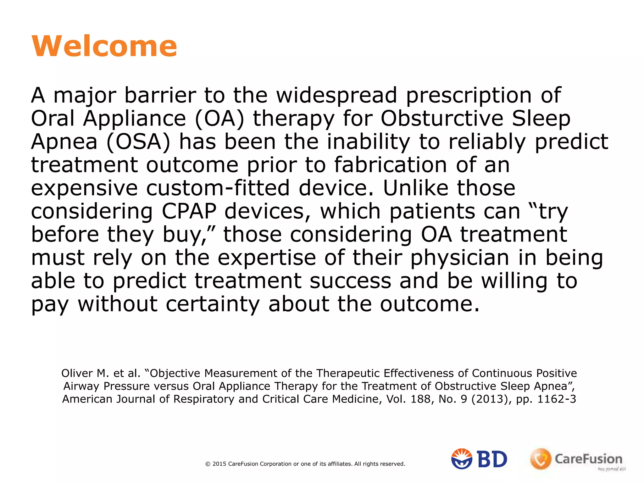 Apnea rx diagnostic protocol final | PPTX | Ear, Nose and Throat ...
