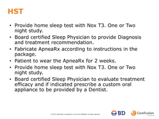 Apnea rx diagnostic protocol final | PPTX | Ear, Nose and Throat ...