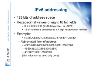 Apnic-Training-IPv6_workshop | PDF