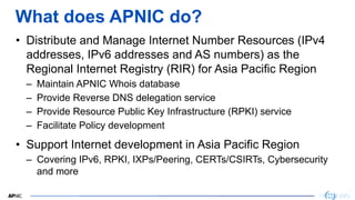 AFSIG 2023: APNIC - Registry & Development | PPT