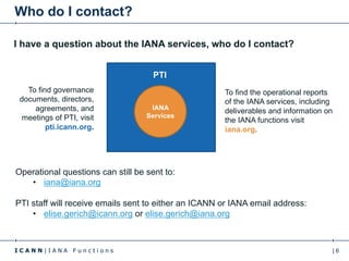 IANA Numbers Function Update | PPT