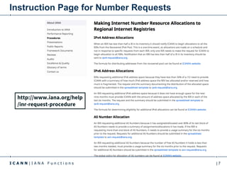 IANA Numbers Function Update | PPT
