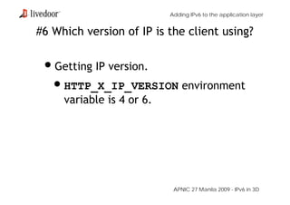 Adding IPv6 to the application layer | PPT | Computer Networking | Computing