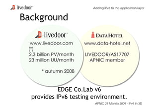 Adding IPv6 to the application layer | PPT | Computer Networking | Computing