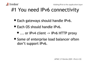Adding IPv6 to the application layer | PPT | Computer Networking | Computing