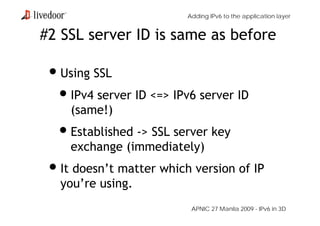 Adding IPv6 to the application layer | PPT | Computer Networking | Computing