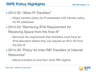 RIPE NCC Update | PDF | Internet | Computing