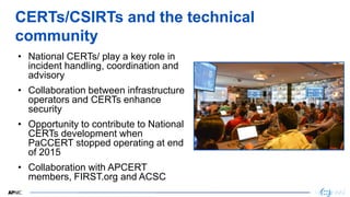 Cyber Security Regional Forum: APNIC's cybersecurity work in the Pacific | PPT