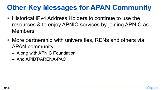 APAN 56: APNIC Report | PPT