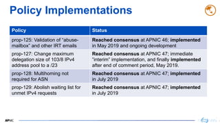 PacNOG 25: APNIC Update On INR and APNIC Academy | PDF
