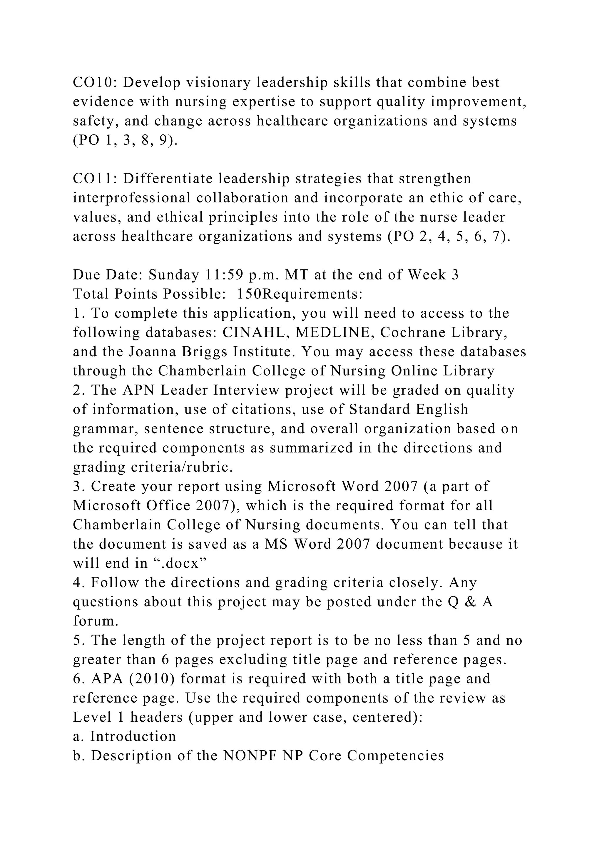 APN Leader Interview ProjectGuidelines with Scoring RubricPurp.docx