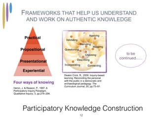 Authentic pedagogy and participatory learning - a research in progress ...