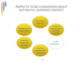 Authentic pedagogy and participatory learning - a research in progress ...