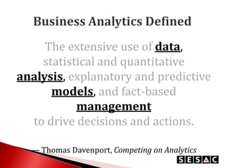 The Business Analytics Value Proposition | PPT