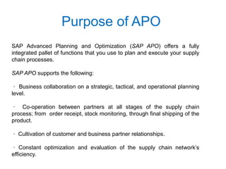 Apo scm overview | PPTX