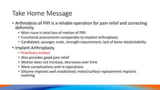PIPJ Post-traumatic Arthritis: Arthrodesis vs Arthroplasty | PDF