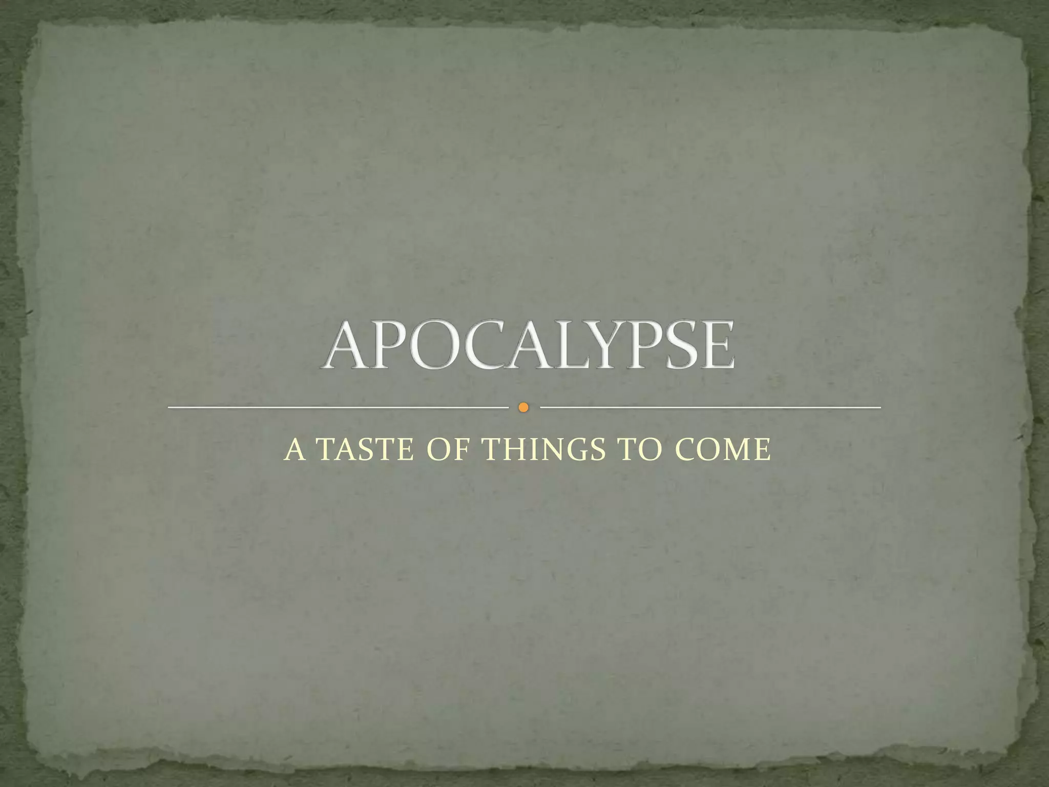 Apocalypse | PPTX
