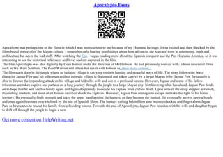 Apocalypto Summary | PDF