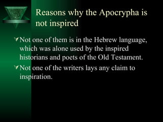 Apocrypha And Biblical Interpretation | PPT