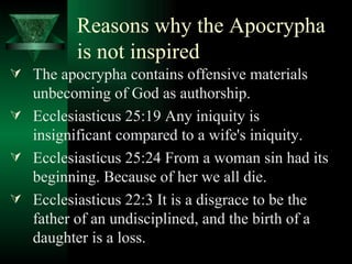 Apocrypha And Biblical Interpretation | PPT