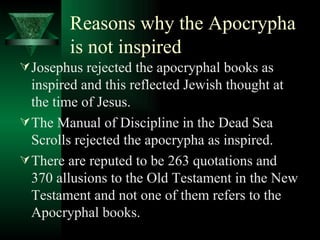 Apocrypha And Biblical Interpretation | PPT