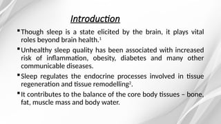 sleep quality and sleep parameters correlation.. | PPT