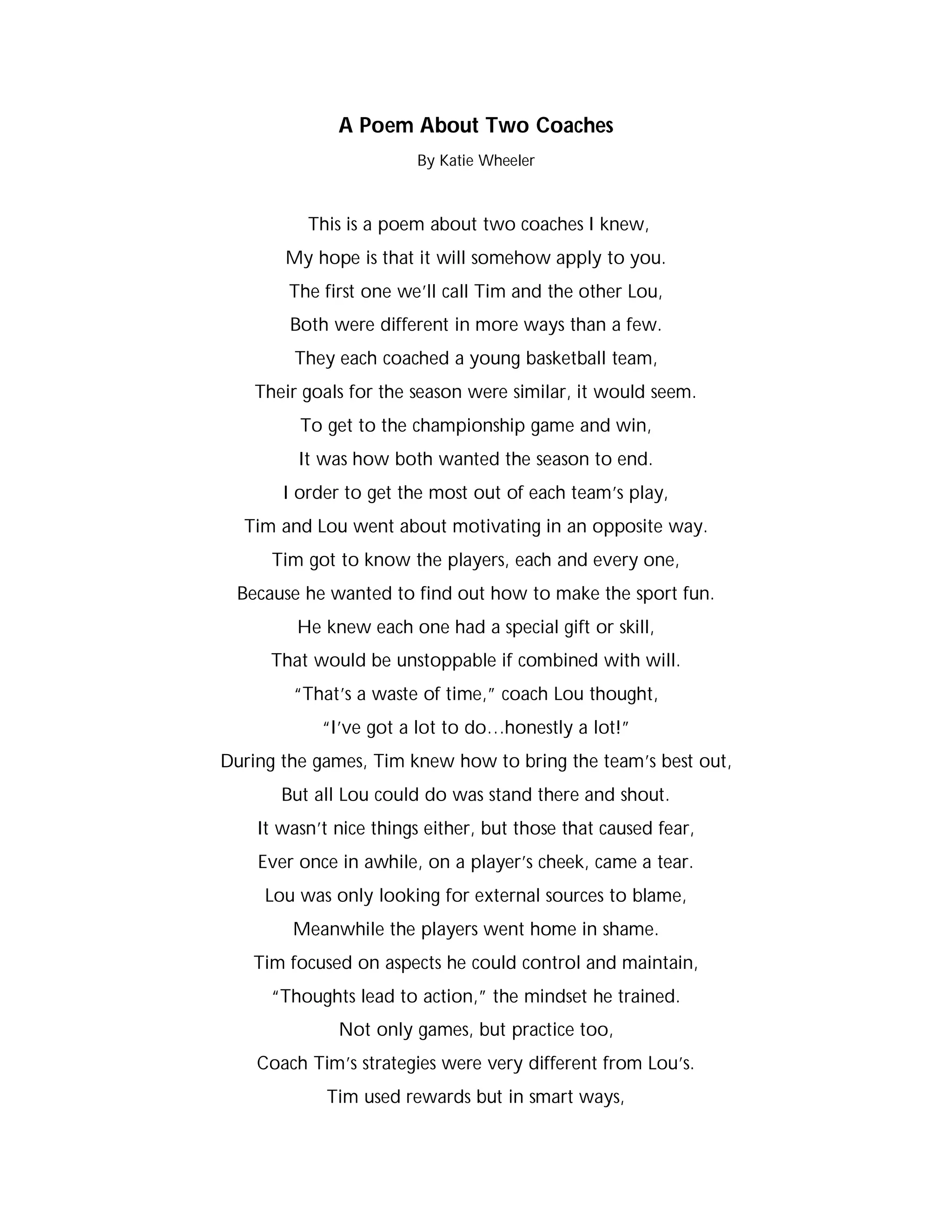 A poem about two coaches | PDF