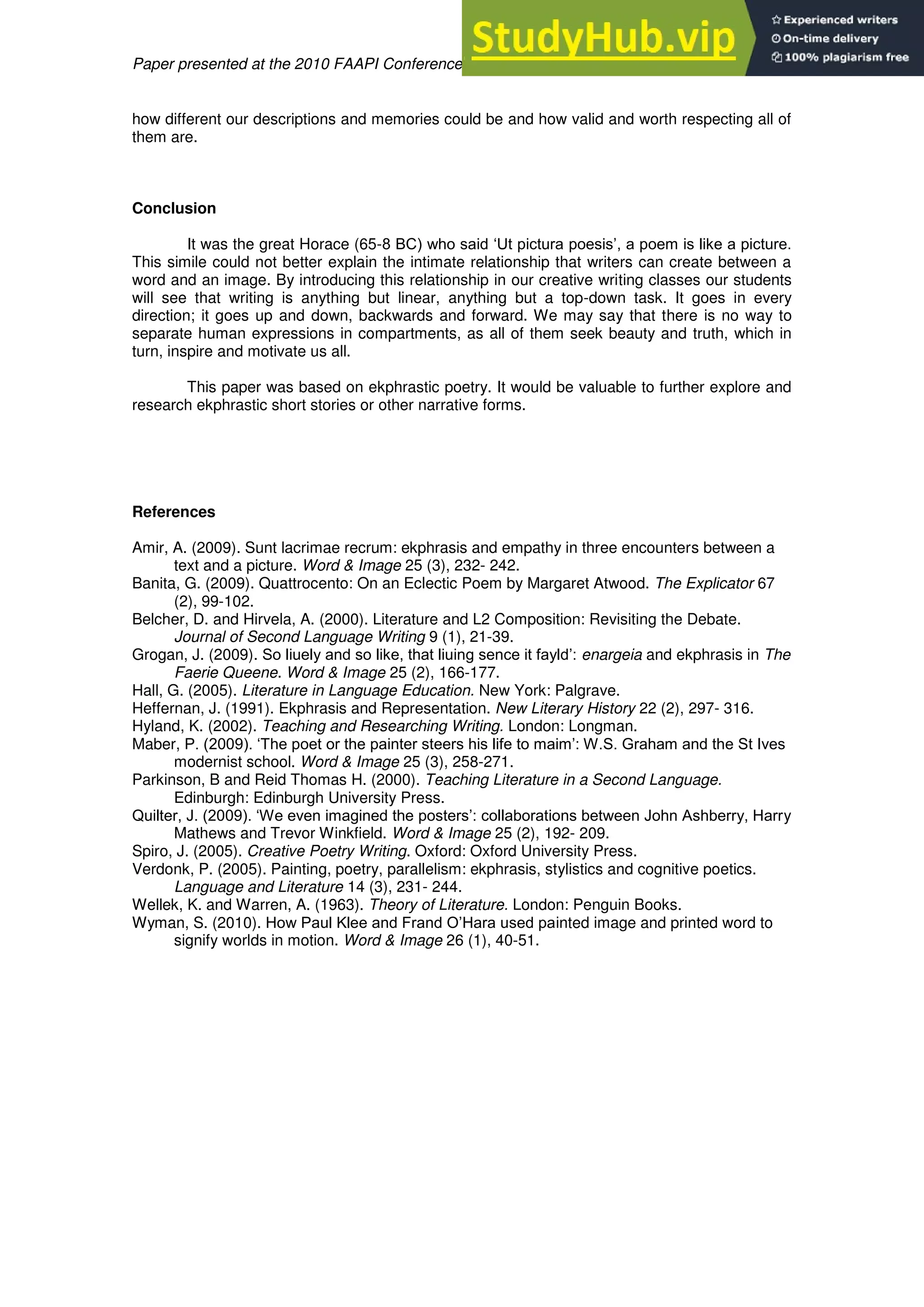 A Poem Is Like A Picture. Creative Writing Through Paintings | PDF