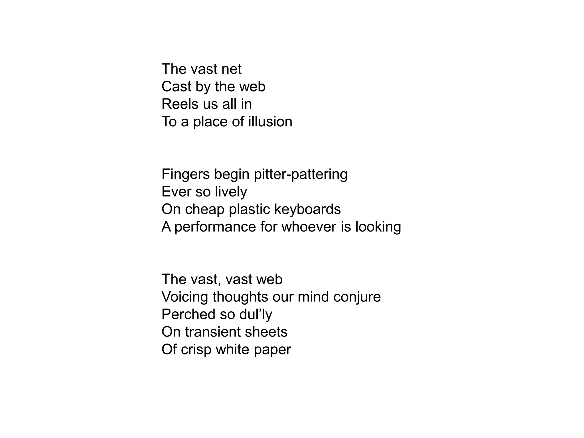 A Poem on The Web | PPTX | Social Networking | Internet