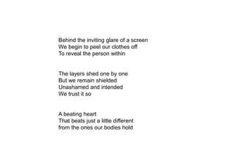 A Poem on The Web | PPTX | Social Networking | Internet