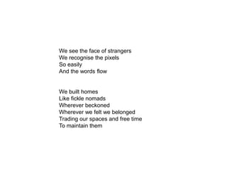 A Poem on The Web | PPTX | Social Networking | Internet