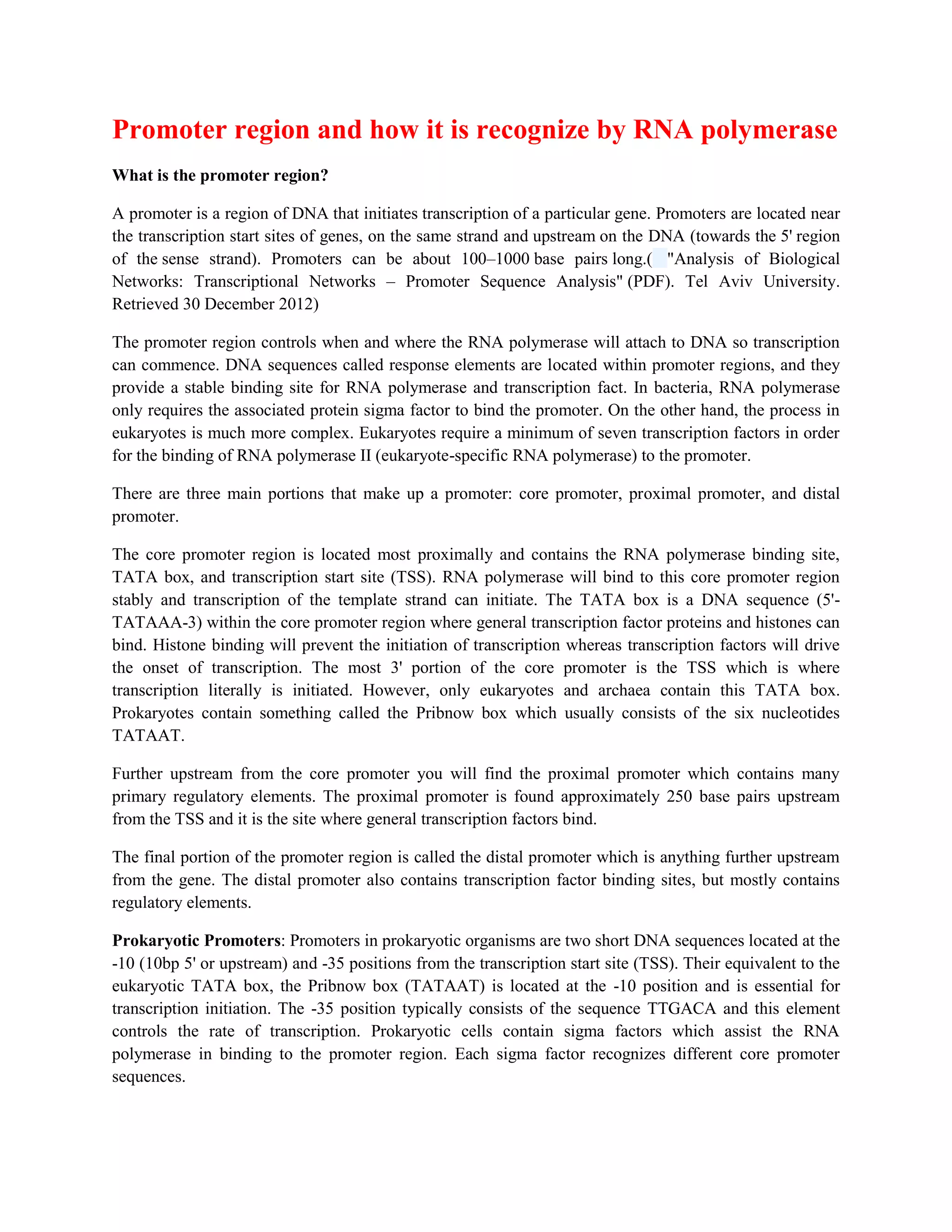 promoter region | PDF