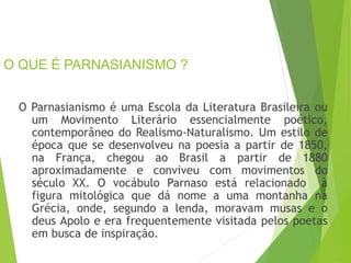 A poesia parnasiana. | PPT