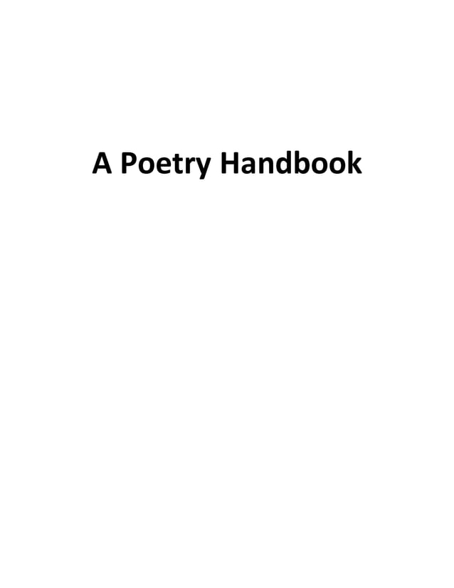 A Poetry Handbook | DOCX
