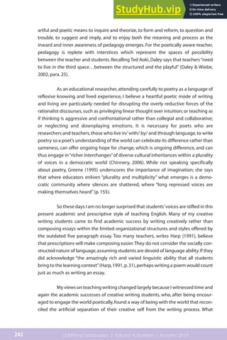 A Poet S Journey As A R Tographer Poetic Inquiry With Junior High ...