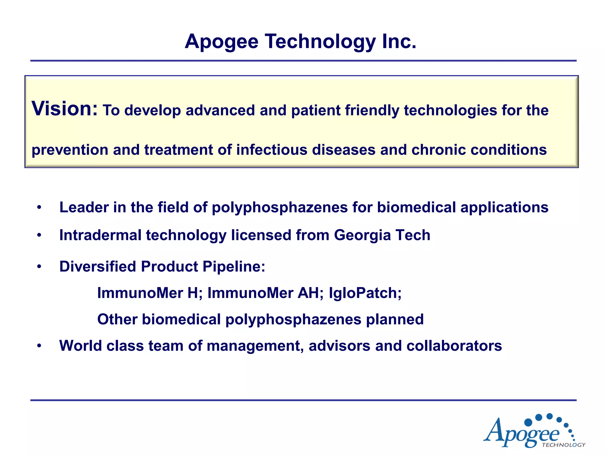 Apogee Corp Presentation By Hans David De Beer | PDF