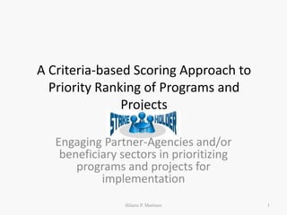 Program-Project Priority Rating and Ranking System | PPT