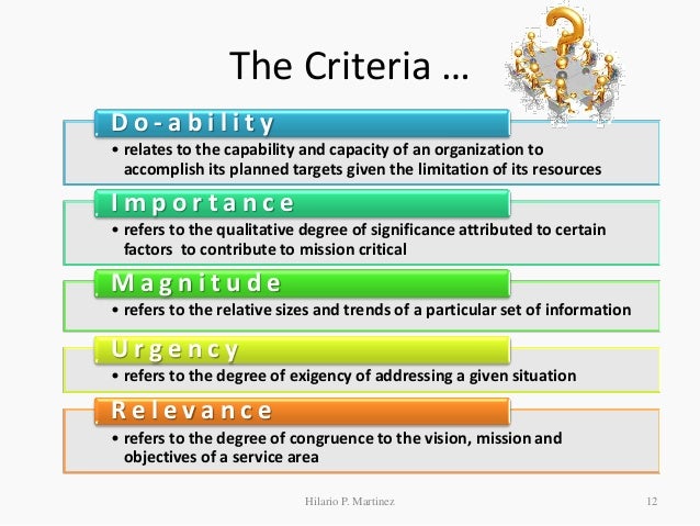 Program-Project Priority Rating and Ranking System