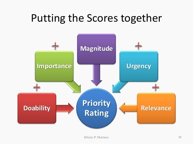 Program-Project Priority Rating and Ranking System