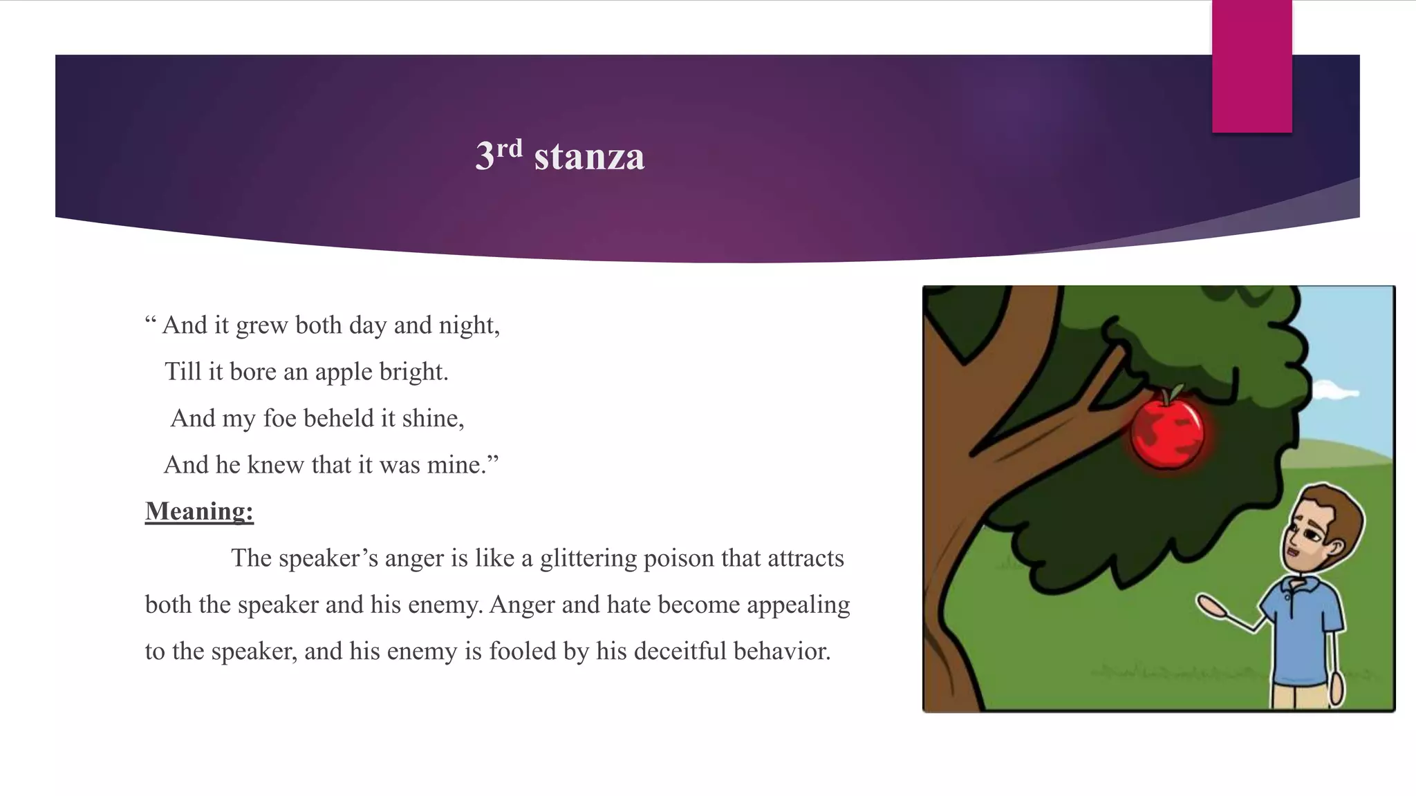 A poison tree | PPTX | Poetry | Books and Literature