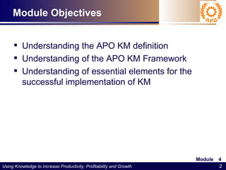Apo km framework | PPT