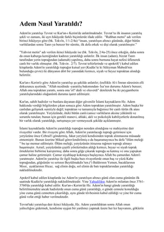 Apokrif ve dini kaynaklarda yaratılış | PDF